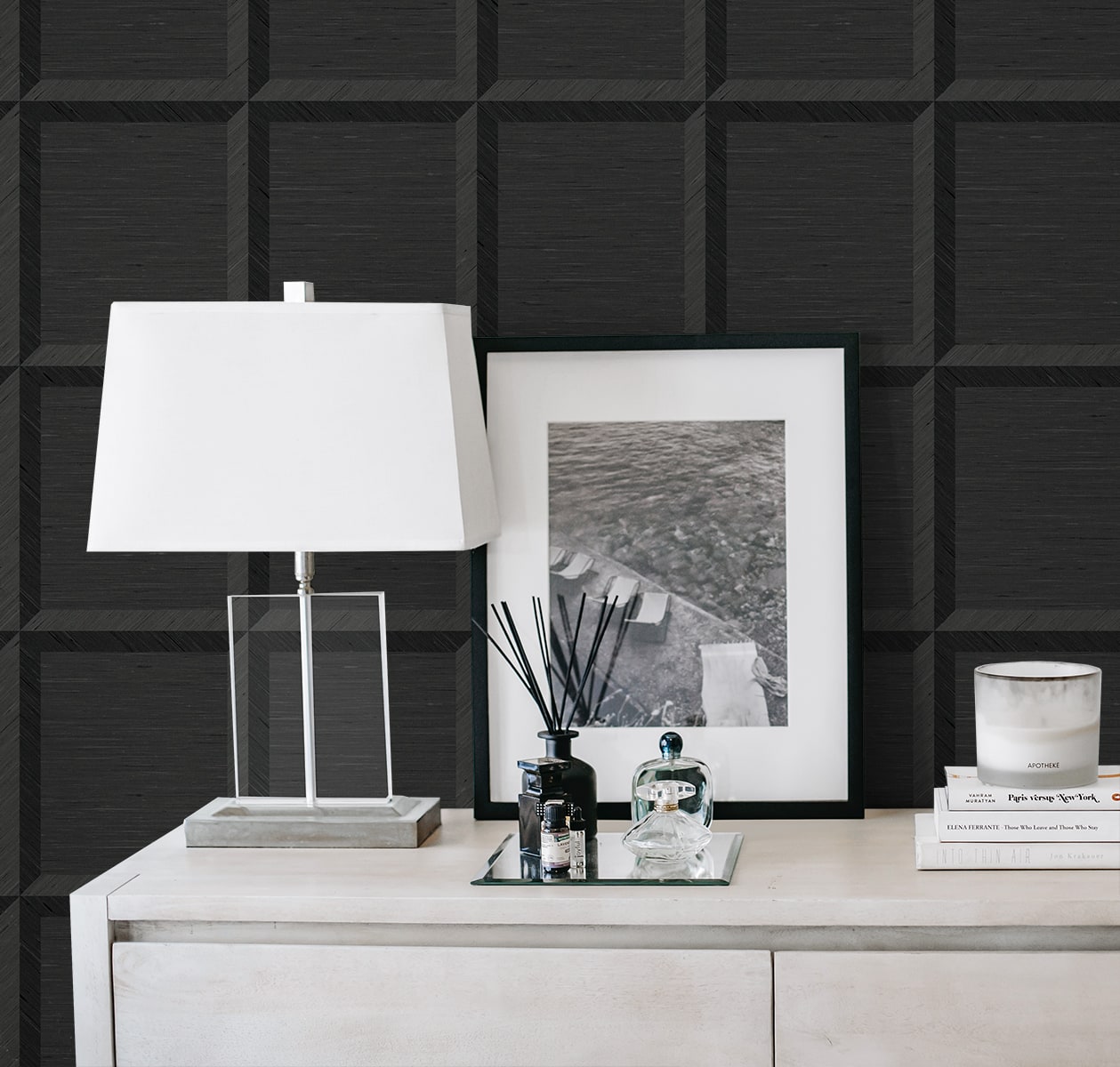 A Lot More Textures Oulu Geometric Embossed Vinyl Unpasted Wallpaper ...