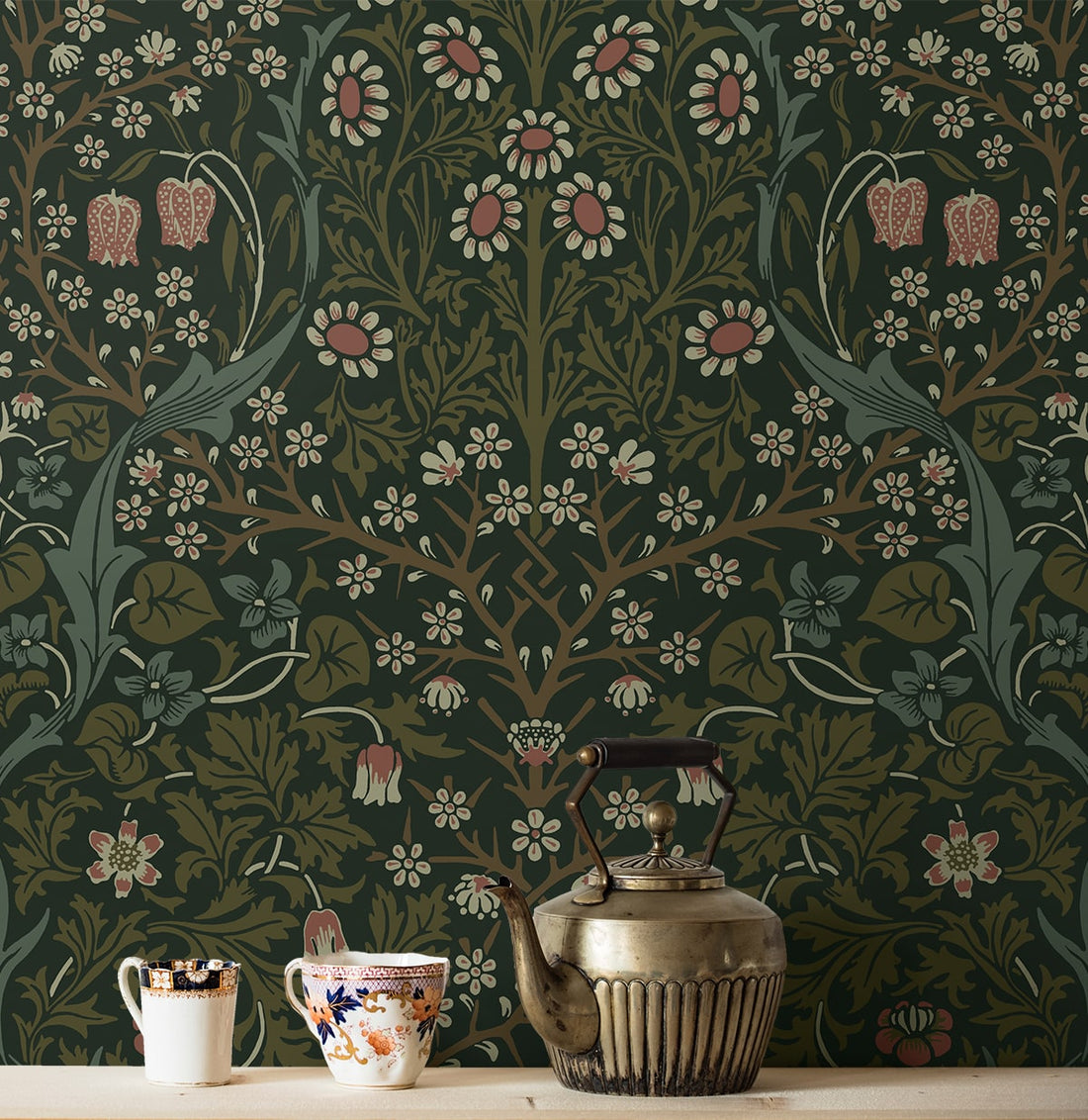 Victorian Garden Floral Vintage Prepasted Wallpaper – Say Decor LLC
