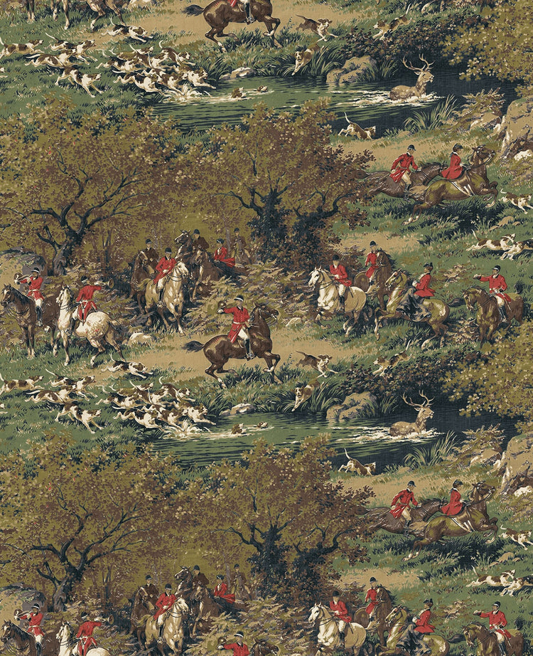 Taunton Hunt Scene Peel and Stick Removable Wallpaper – Say Decor LLC