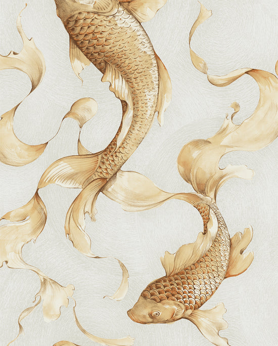 Metallic Koi Fish Unpasted Wallpaper – Say Decor LLC