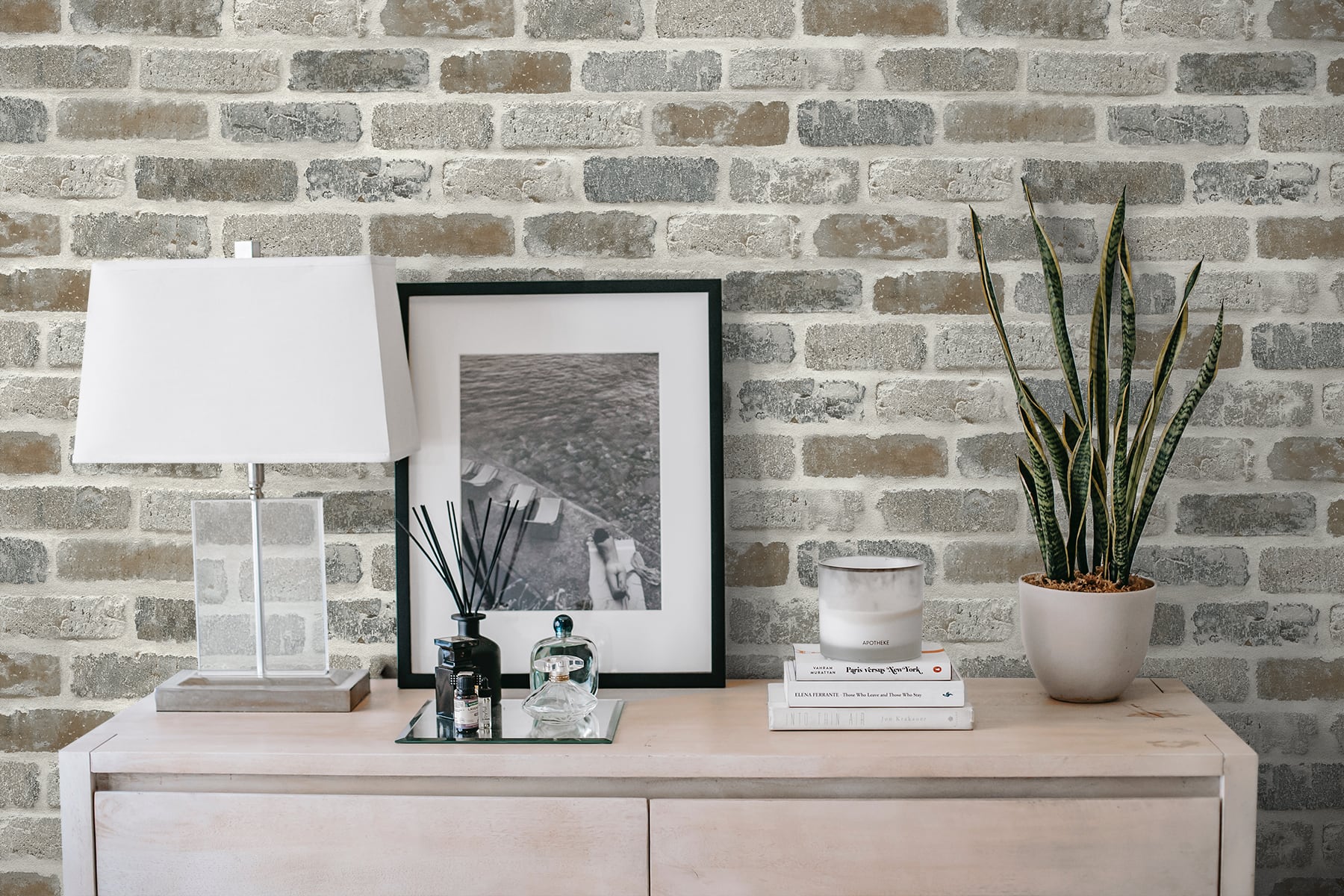 Washed Faux Brick Peel and Stick Removable Wallpaper – Say Decor LLC