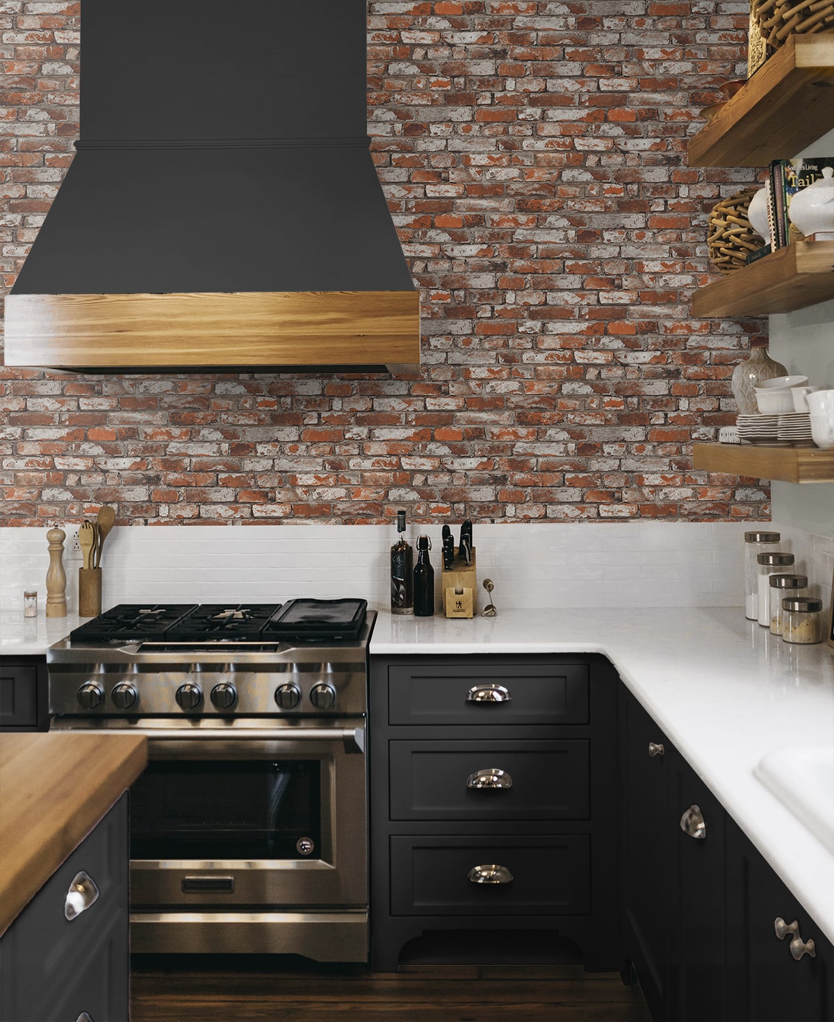 Tailor Faux Brick Prepasted Wallpaper – Say Decor LLC