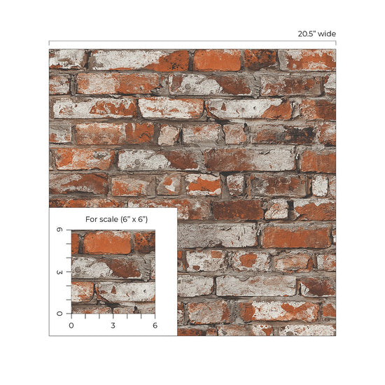 Tailor Faux Brick Prepasted Wallpaper – Say Decor LLC