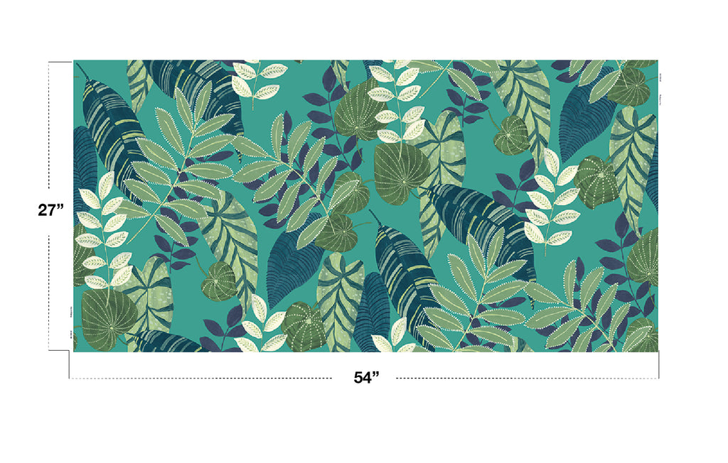 Boho Rhapsody Jade and Rosemary Tropicana Leaves Fabric – Say Decor LLC